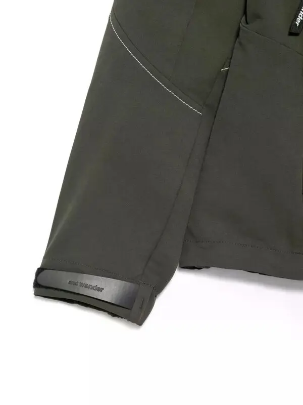 AND WANDER Khaki Hooded Jacket
