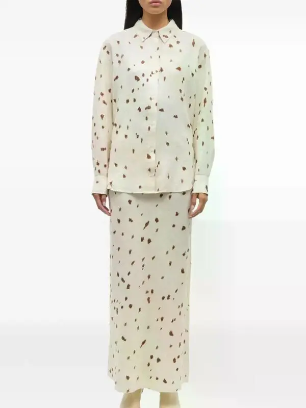 SAMSOE SAMSOE Polka-dot Linen Shirt