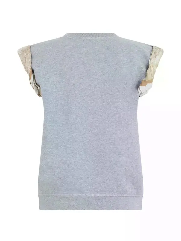 MAISON MARGIELA Floral-print Cap-sleeve Sweater