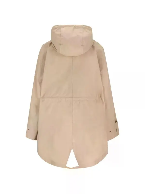 Moncler Drawstring-waist Hooded Parka - Neutrals