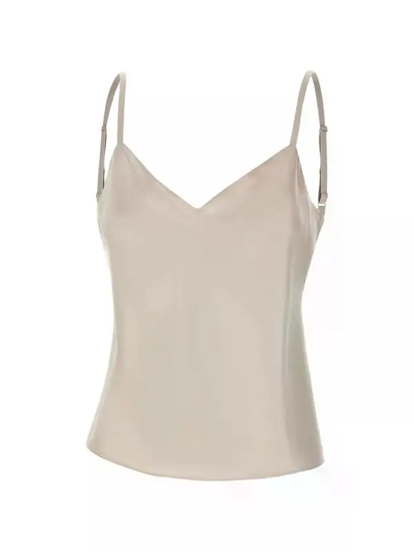Vince Satin V-neck Top