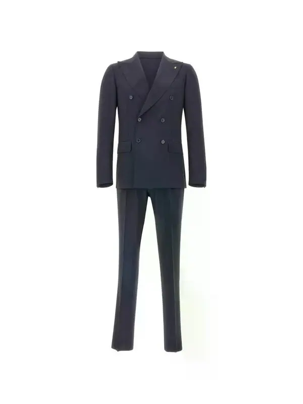 Corneliani Double-breasted Lapel-pin Suit