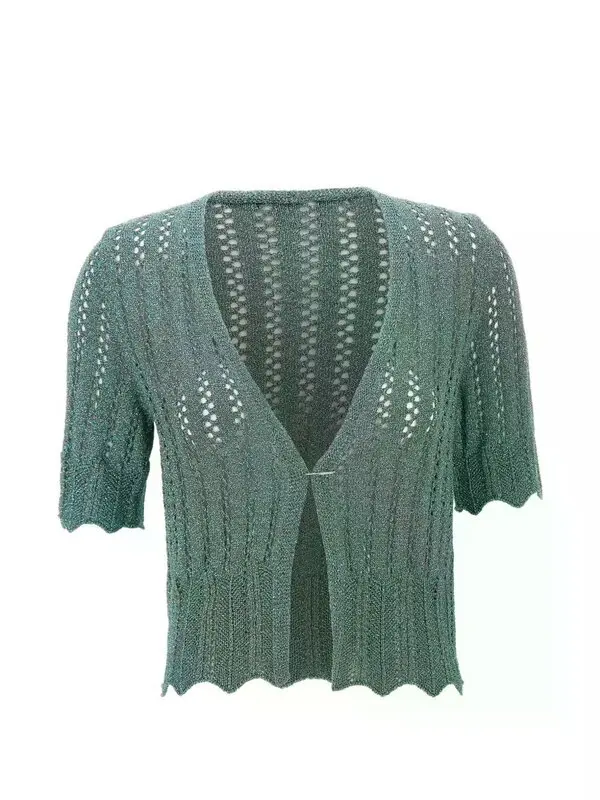 KAOS Openwork Knit Scalloped-edge Sweater