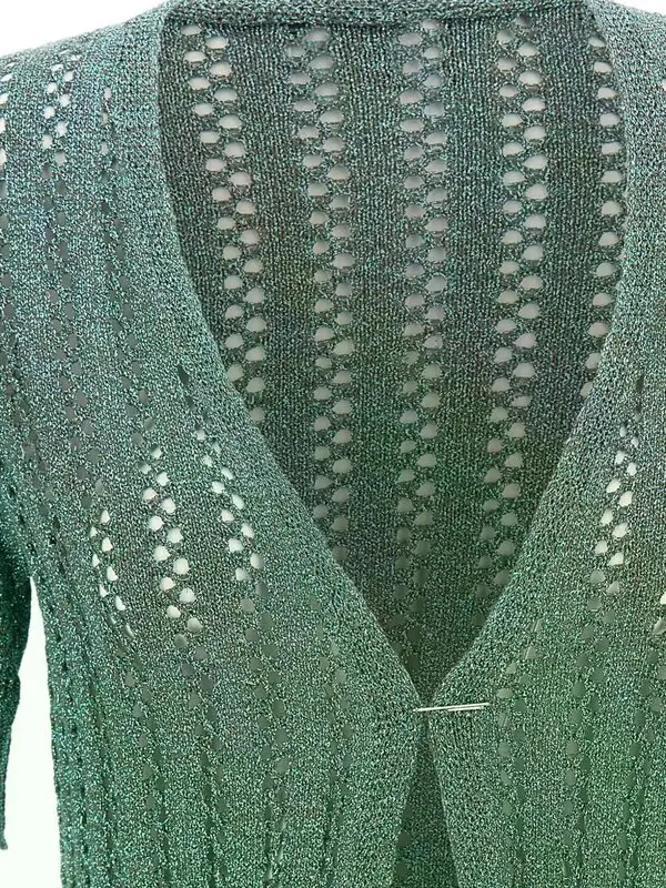 KAOS Openwork Knit Scalloped-edge Sweater