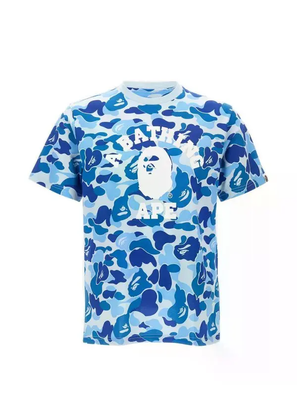 A BATHING APE Abc Camo College T-shirt - Blue