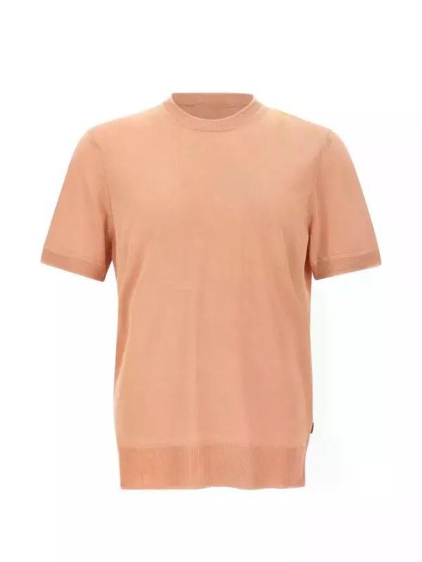 BOSS L-nottano Silk V-neck Short Sleeve Sweater