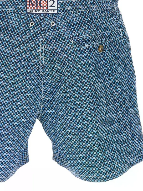 MC2 SAINT BARTH Starfish-print Swim Shorts - Blue