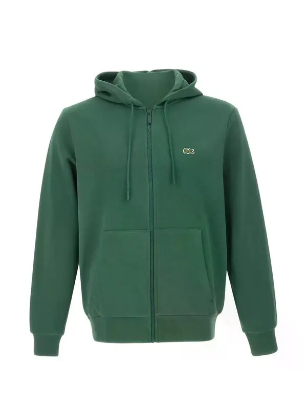 Lacoste Zip-up Logo-patch Hoodie