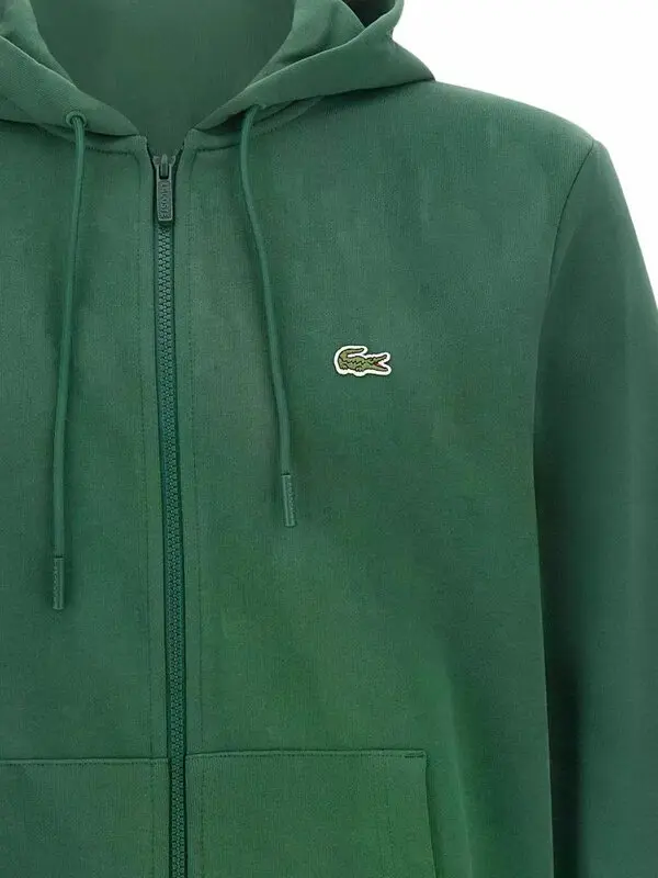Lacoste Zip-up Logo-patch Hoodie