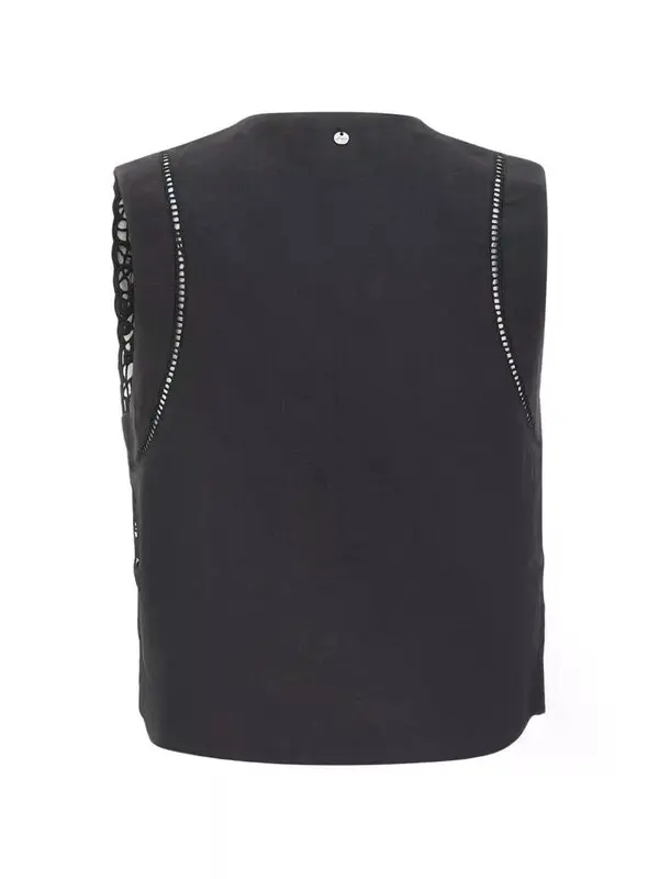 BOSS Embroidered Tie-fastening Top