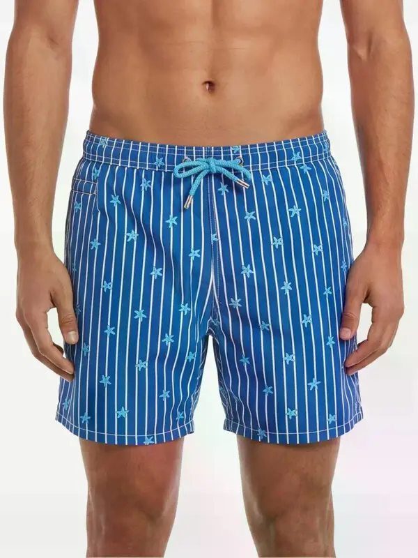 MC2 SAINT BARTH Lighting Starfish-print Swim Shorts - Blue