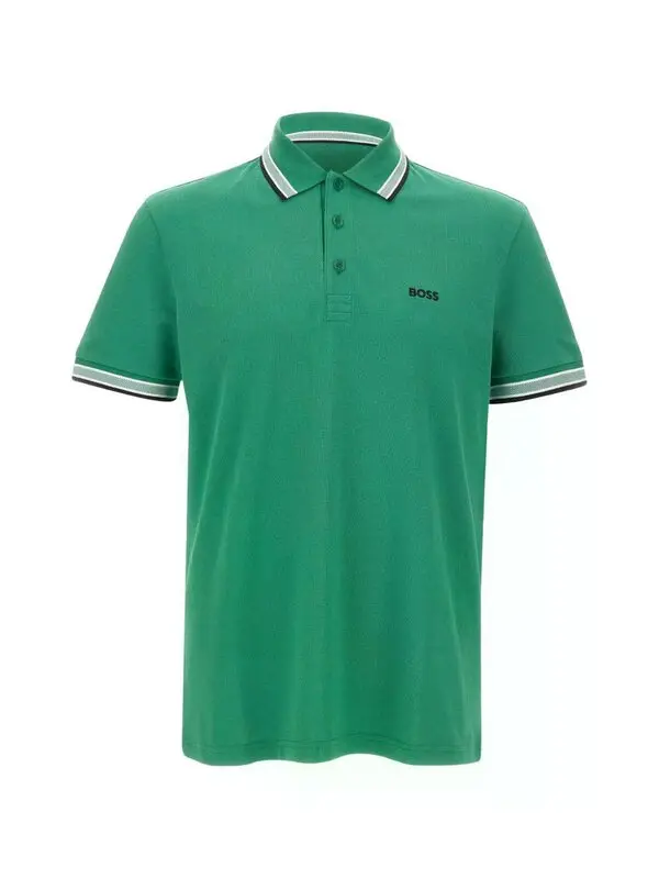 BOSS Paddy Striped-trim Polo Shirt