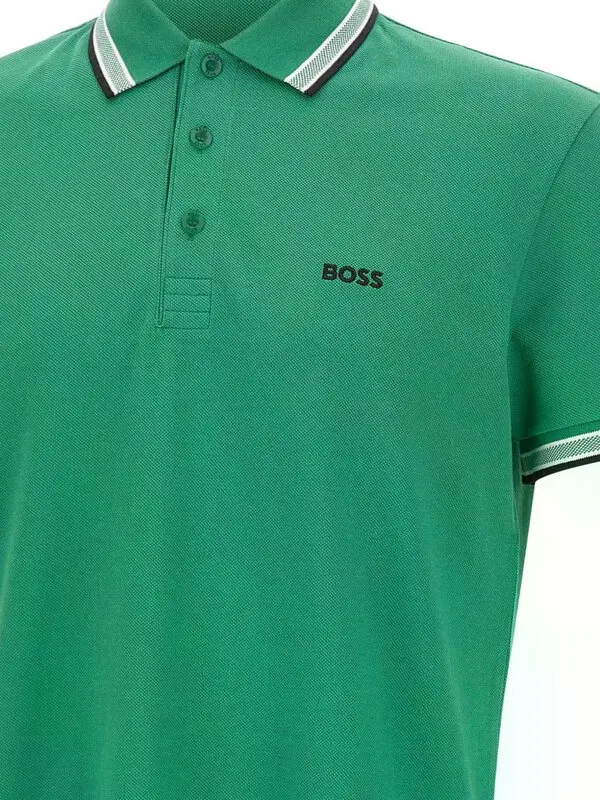 BOSS Paddy Striped-trim Polo Shirt