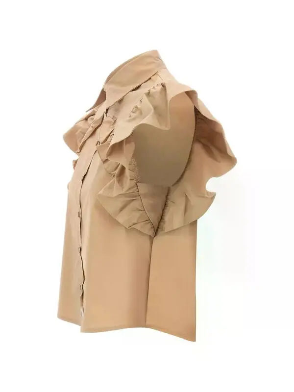 KAOS Ruffled Cropped Shirt