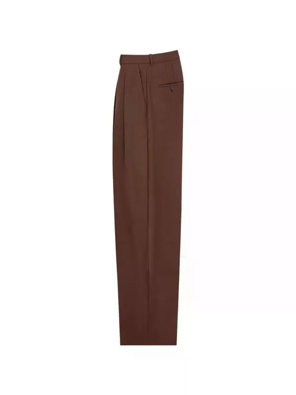 Saint Laurent Pleated Wide-leg Trousers