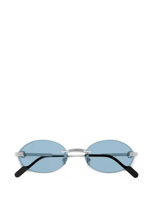 Cartier Rimless Round-frame Sunglasses - Silver