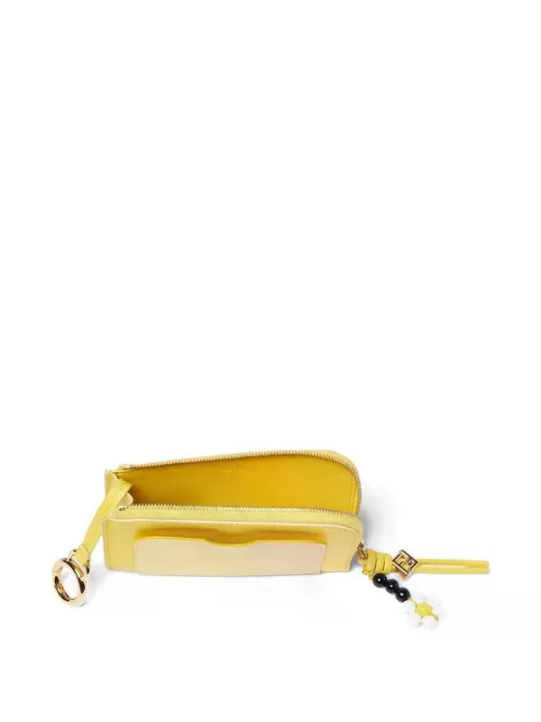 Fendi Ff Diamonds Flower-charm Leather Card Case