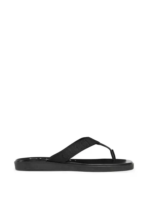 Gucci Logo-embroidered Thong Sandals
