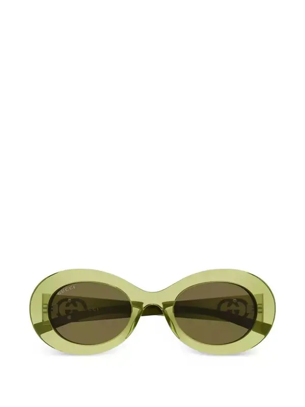 Gucci Oval-frame Sunglasses - Green