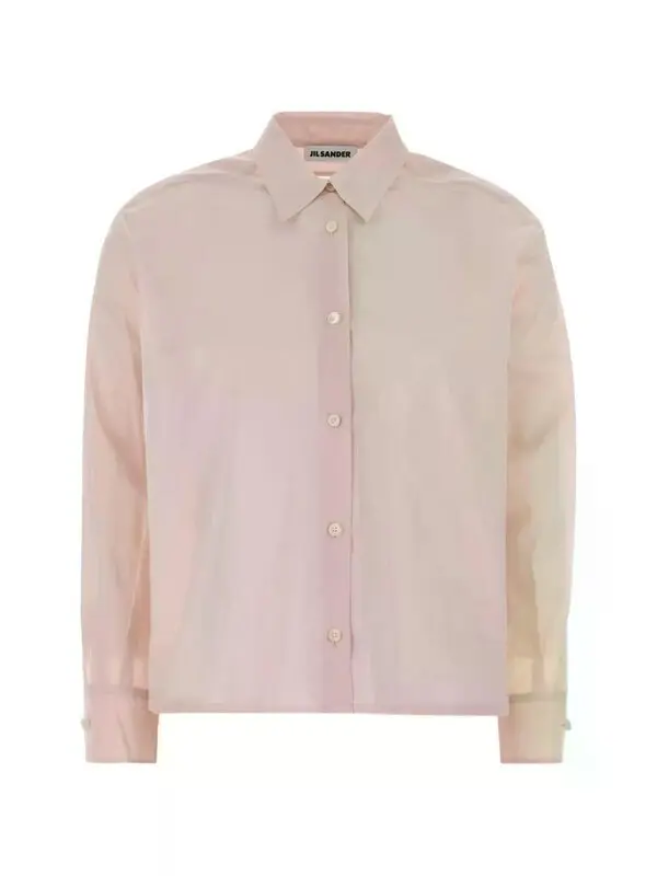 JIL SANDER Long Sleeve Cotton Shirt - Pink