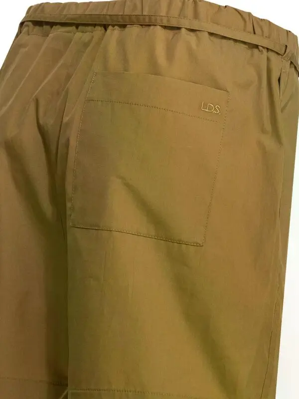 Loulou De Saison Beige Cotton Drawstring Waist Shorts