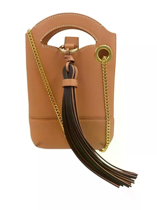 Chloé Leather Walden Phone Pouch Satchel - Brown