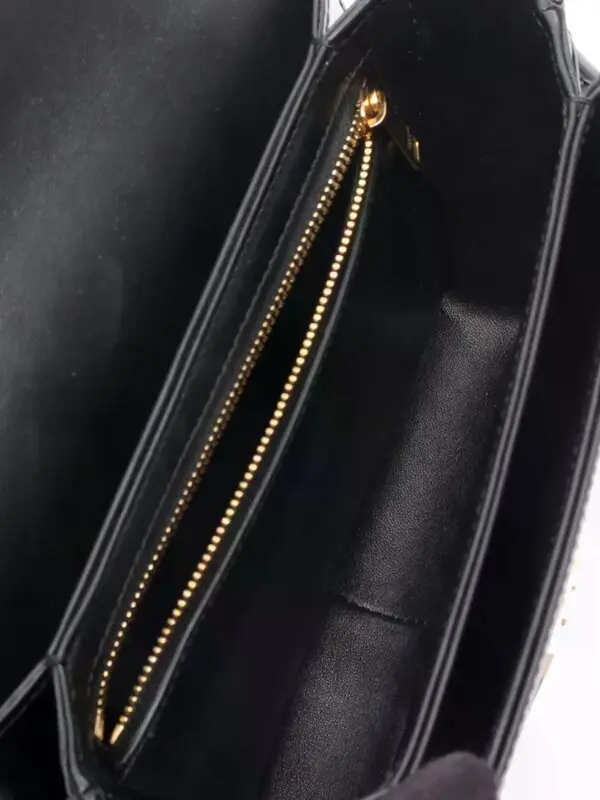 Celine Shiny Calfskin Triomphe Crossbody Bag - Black