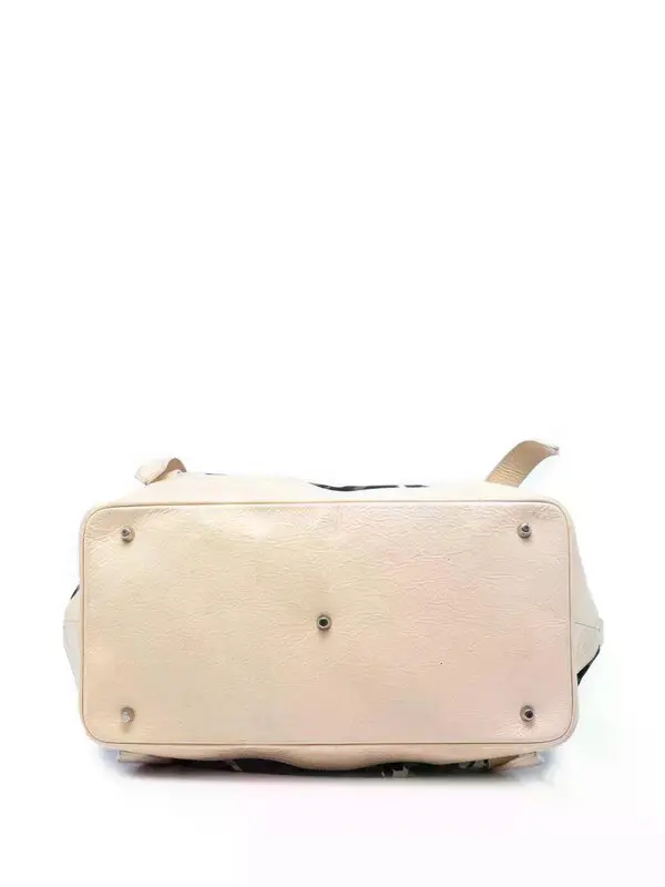 Burberry Floral Beat Check Nylon And Patent Satchel