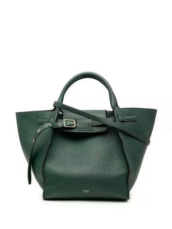 Celine Grained Calfskin Big Bag Satchel - Green