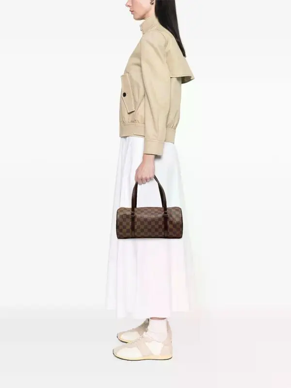 LOUIS VUITTON Damier Ebene Papillon 26 Handbag - Brown