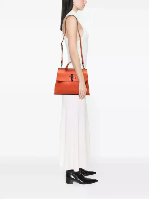 Gucci Leather Bamboo Daily Satchel