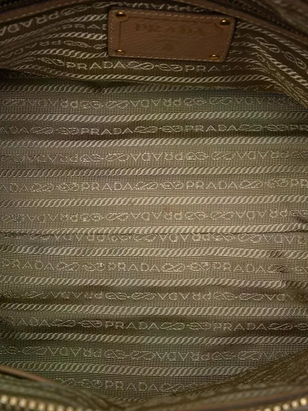 Prada Vitello Daino Zip Top Satchel