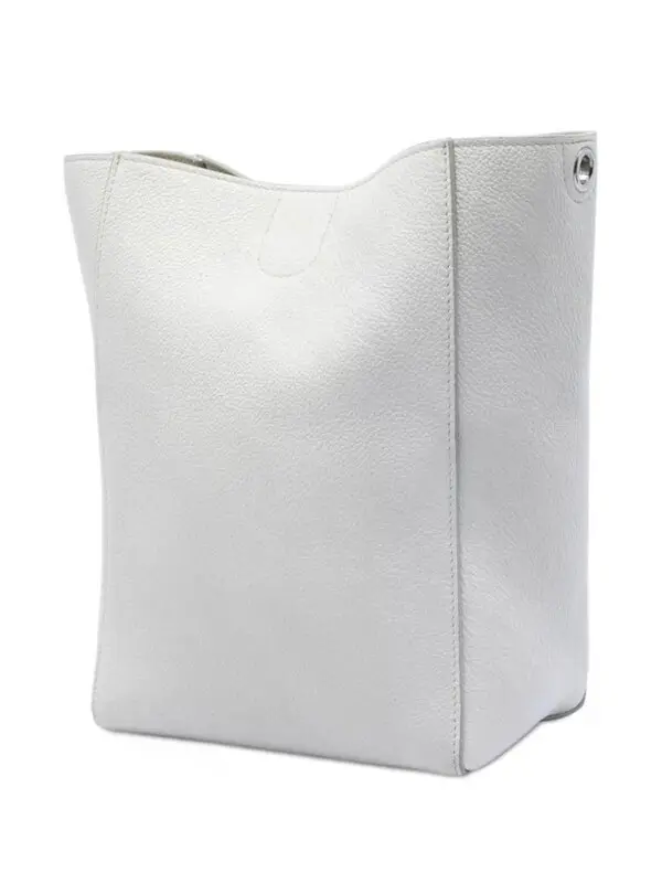 Celine Soft Grained Calfskin Sangle Bucket Bag - White