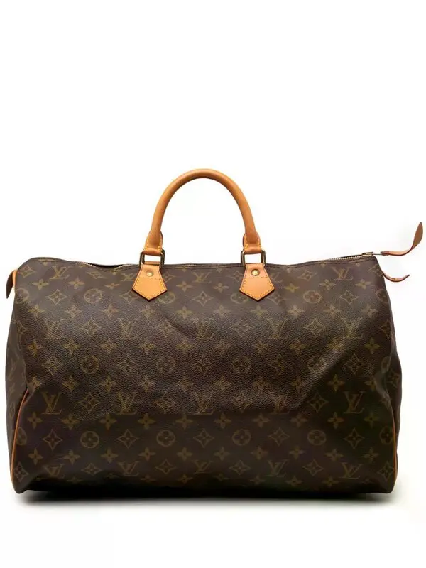 LOUIS VUITTON Monogram Speedy 40 Boston Bag - Brown