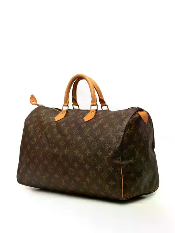 LOUIS VUITTON Monogram Speedy 40 Boston Bag - Brown