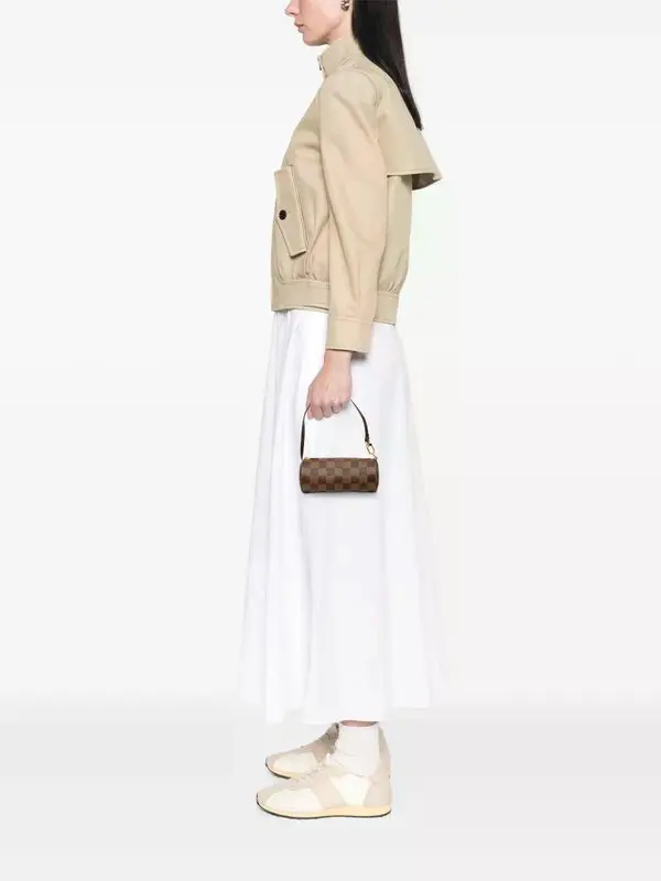 LOUIS VUITTON Damier Ebene Papillon Pochette Handbag - Brown