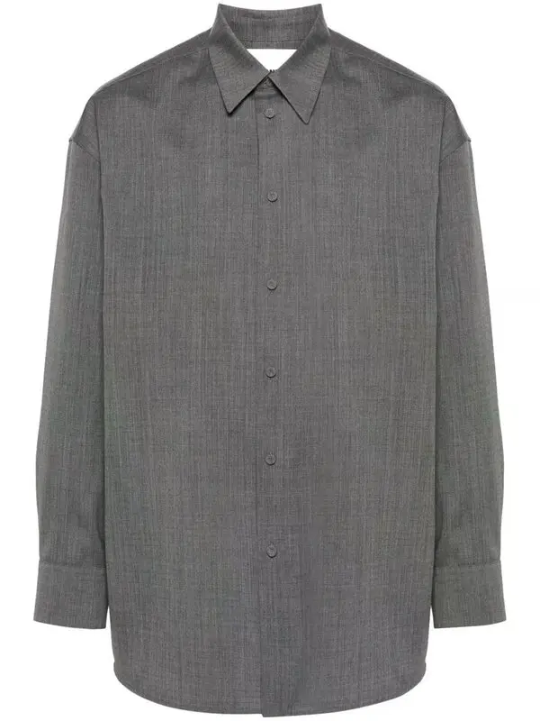 JIL SANDER Textured Wool Overshirt