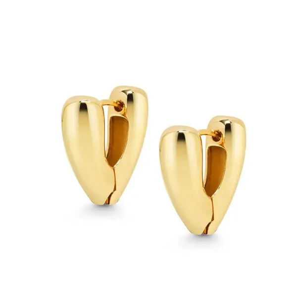 NIALAYA JEWELRY Heart Hoop Earrings - Gold