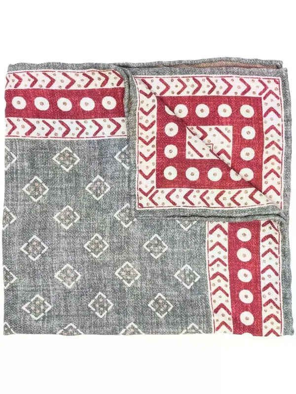 Brunello Cucinelli Printed Pocket Neckerchief - Grey