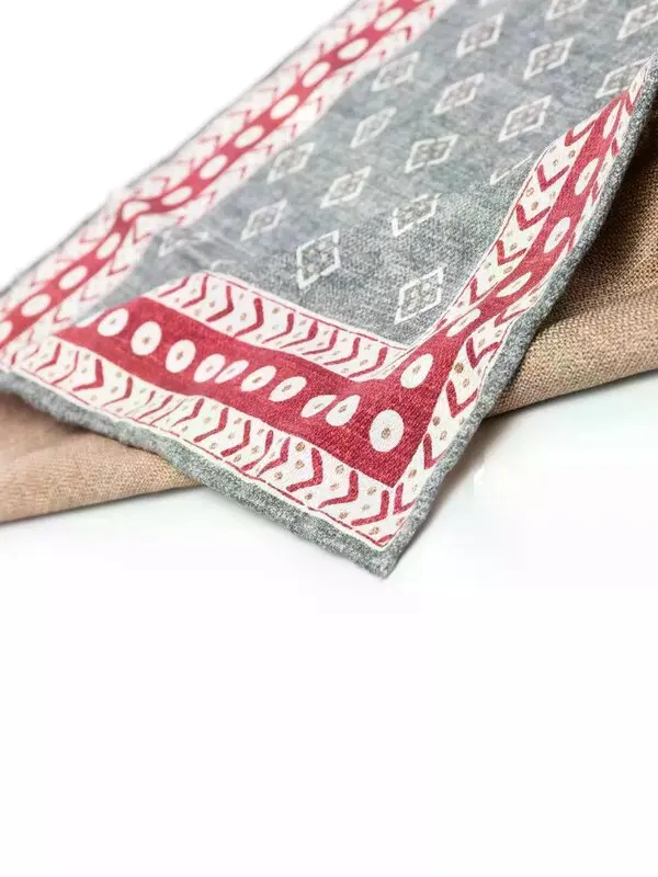 Brunello Cucinelli Printed Pocket Neckerchief - Grey