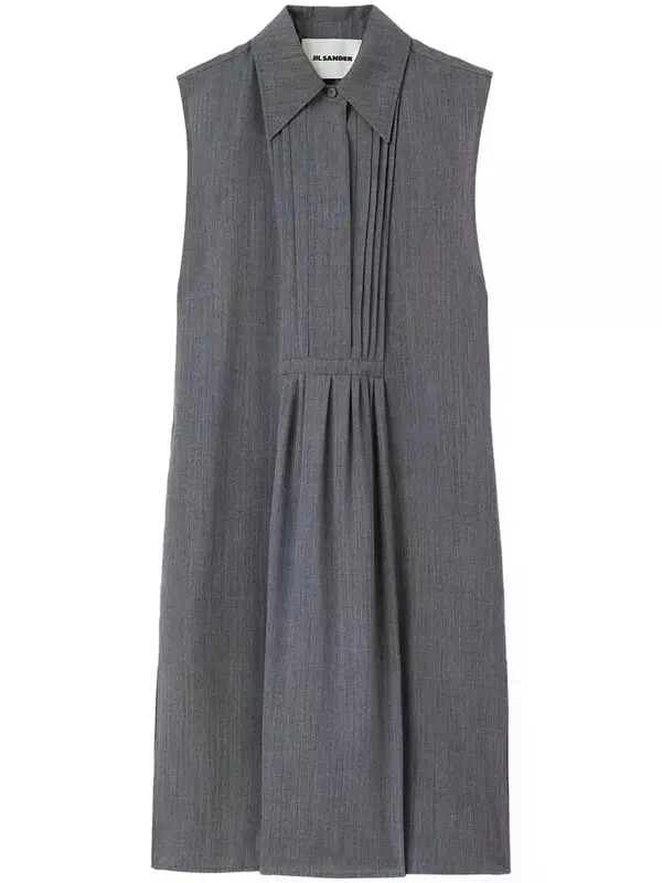 JIL SANDER Wool Midi Dress