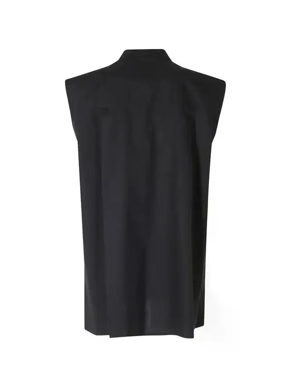 SOLOTRE Sleeveless Mandarin Collar Shirt