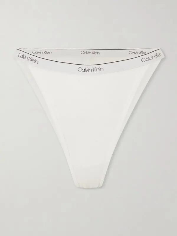 Calvin Klein Thea Cotton-blend Briefs - White