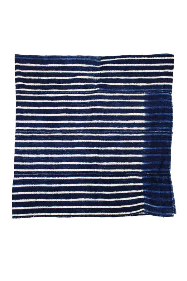 Botanical Boys Blue / White Indigo Cloth Throw Twenty One Four