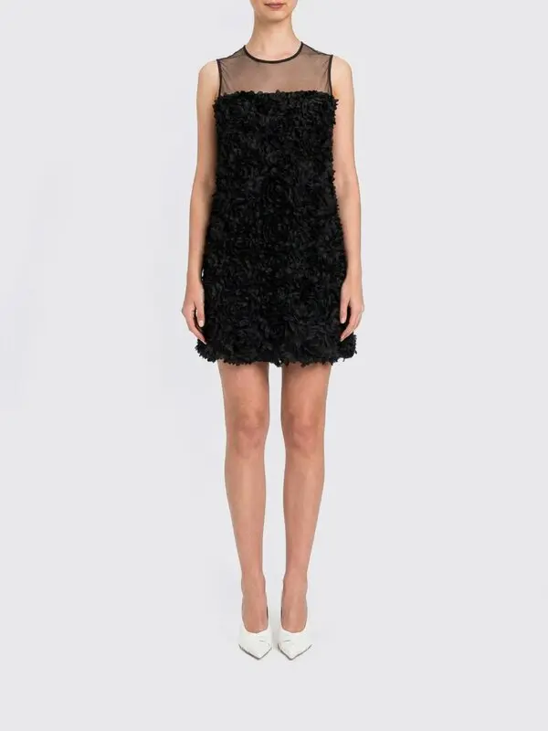 TWINSET Embellished Sheer Neck Dress
