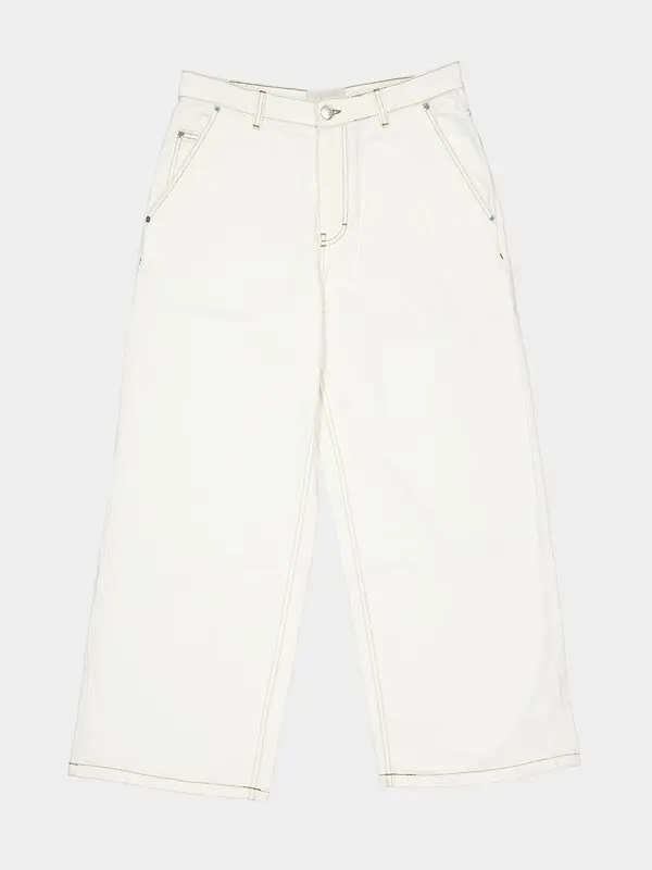 AMI Paris Wide Leg Denim Trousers
