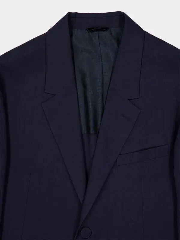Fendi Dark Wool Canvas Blazer