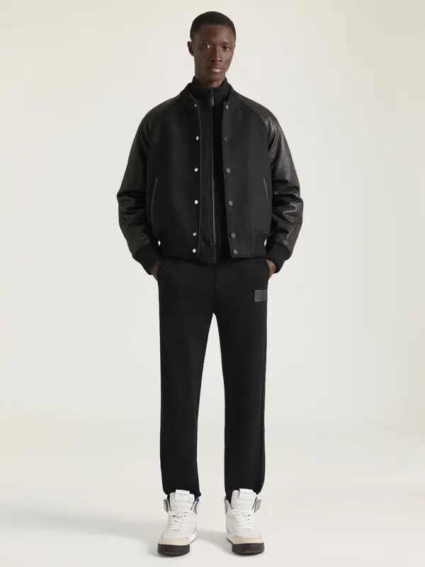 Givenchy Logo Paris Bomber Jacket - Black