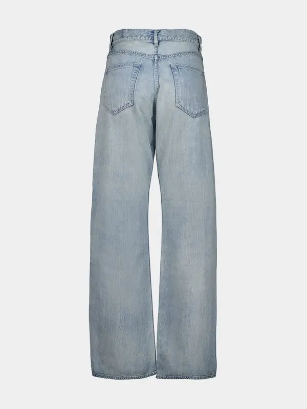 Auralee Selvedge Denim Relaxed Fit Trousers - Blue