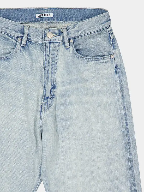 Auralee Selvedge Denim Relaxed Fit Trousers - Blue